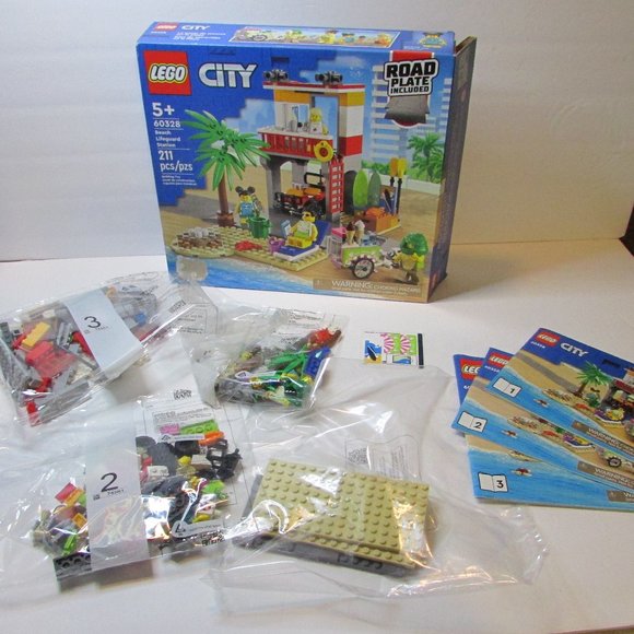 Lego | Toys | Lego City 6328 Beach Lifeguard Station Complete Open Box ...